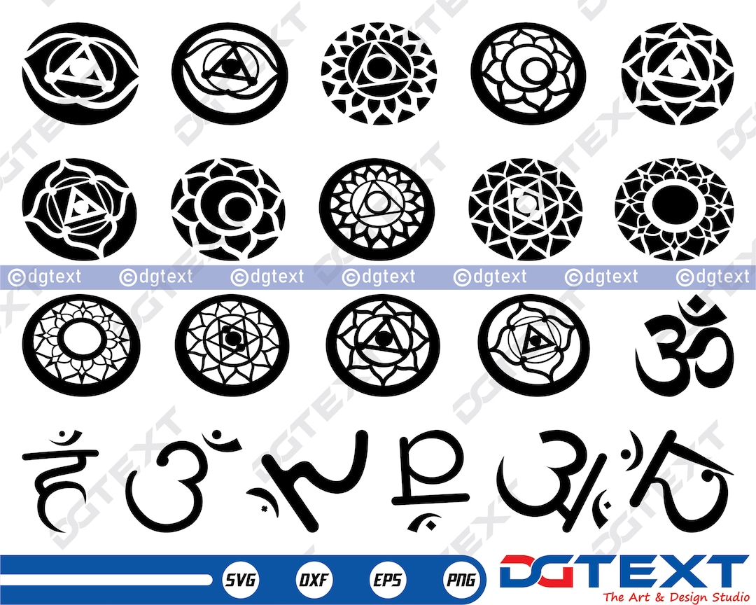 7 Chakras SVG, 7 Chakras Vector, Silhouette, Cricut File, Clipart ...