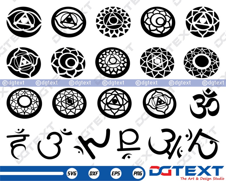 7 Chakras SVG 7 Chakras Vector Silhouette Cricut File - Etsy
