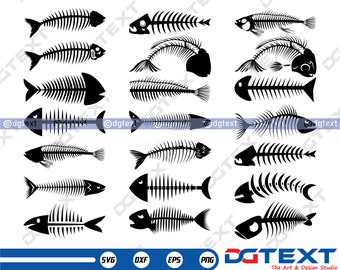 Fish Bone Svg Fishbone Svg Fish Svg Fish Skull Svg - Etsy