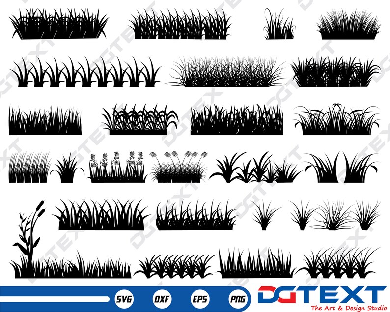 Grass SVG Grass Vector Silhouette Cricut File Clipart - Etsy
