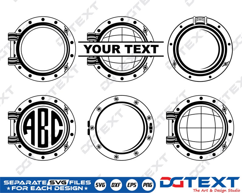 Porthole SVG, Porthole Vector, Silhouette, Cricut File, Clipart ...