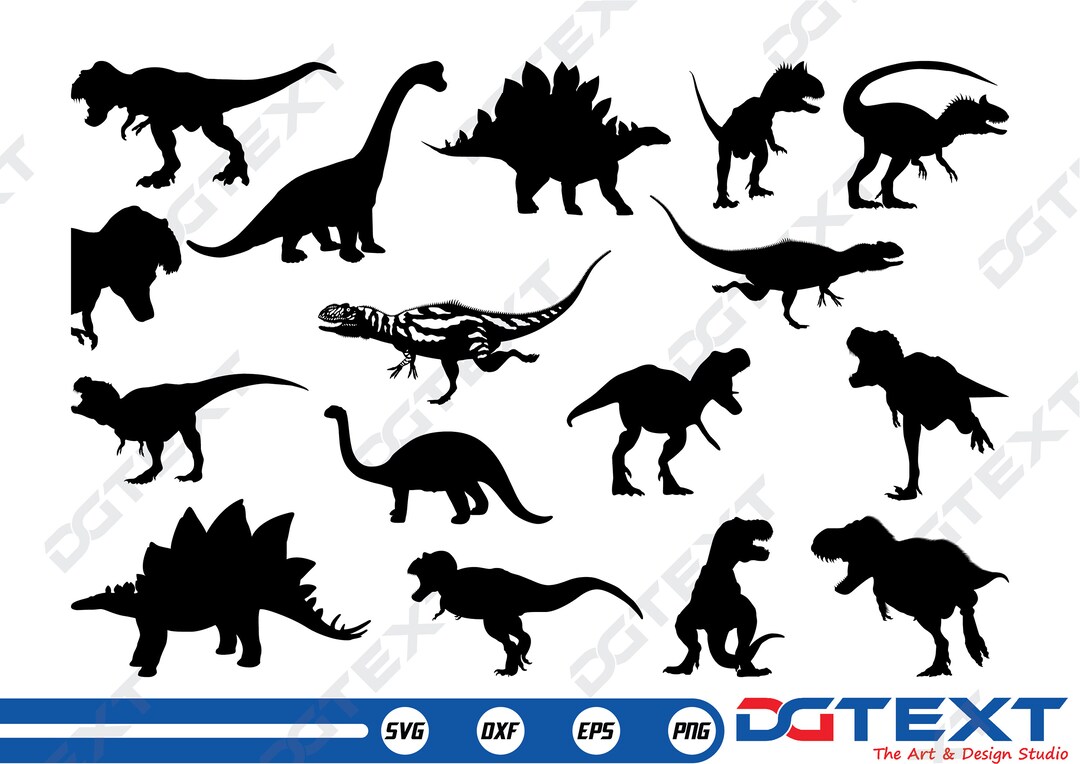 Dinosaur SVG, Dinosaur Vector, Silhouette, Cricut File, Clipart ...