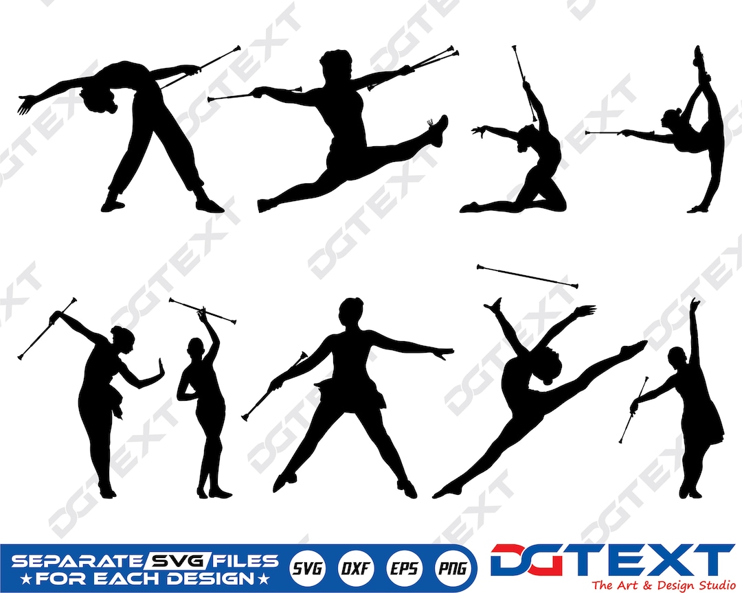 Baton Twirling SVG, Baton Twirling Vector, Silhouette, Cricut File ...