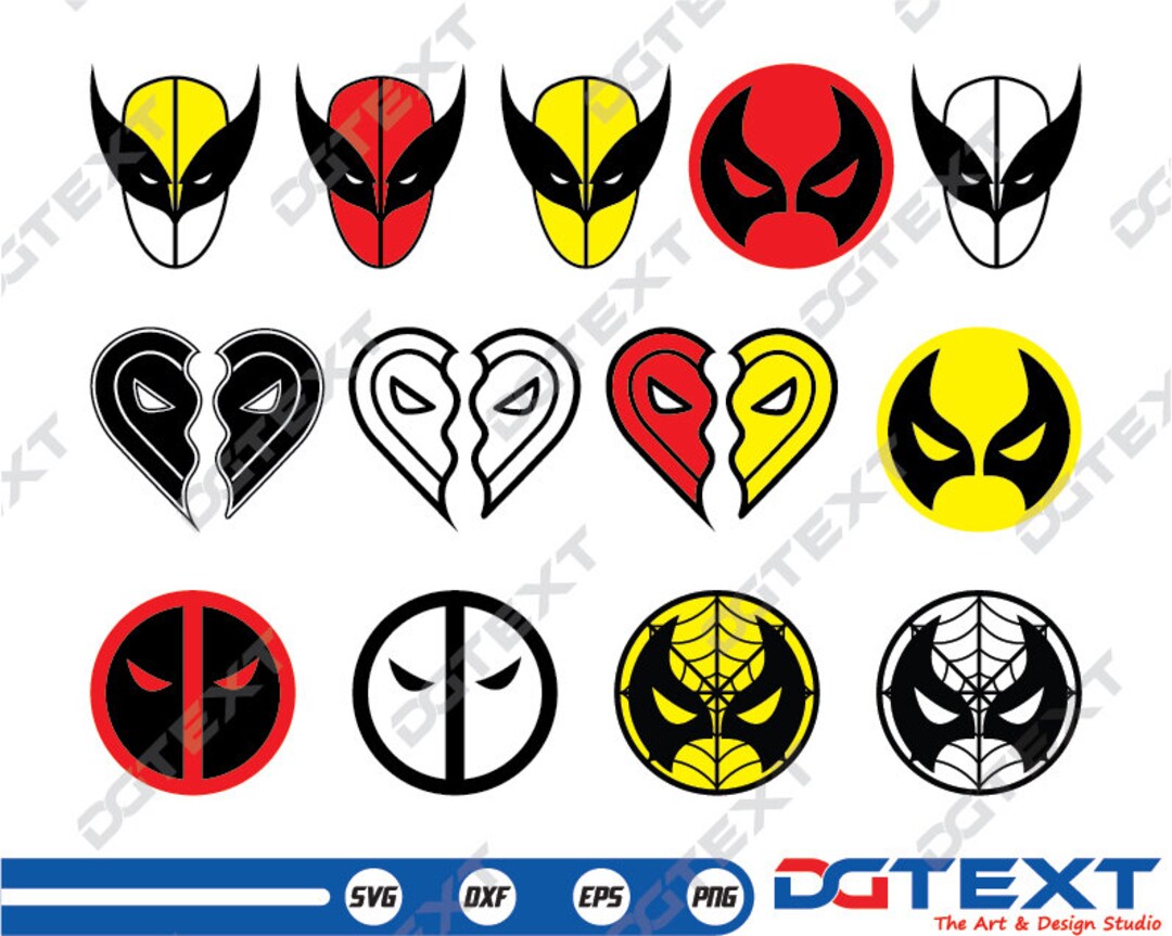 Deadpool and Wolverine SVG, Deadpool and Wolverine Vector, Silhouette ...