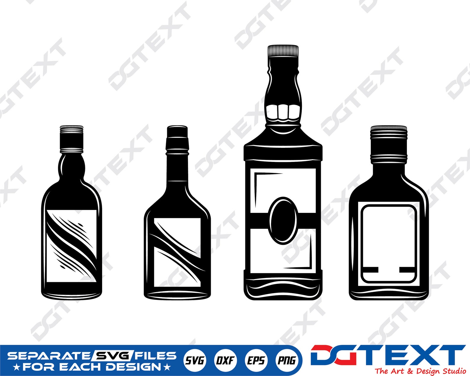 Whiskey Bottle SVG Whiskey Bottle Vector Silhouette Cricut - Etsy