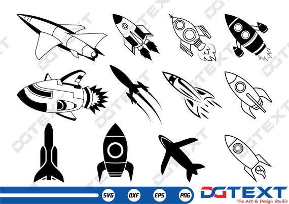 Nave espacial SVG Vector de nave espacial Silueta Archivo | Etsy