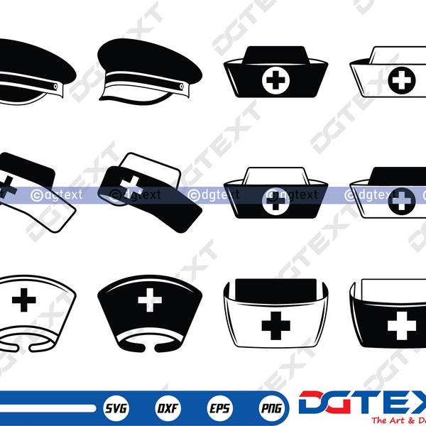 Nurse Hat Clipart - Etsy