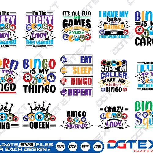 Bingo Svg Bingo Png - Etsy