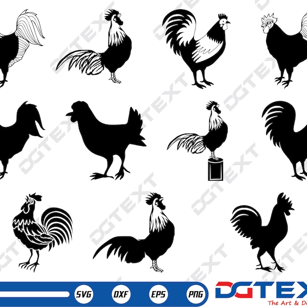 Rooster Svg - Etsy