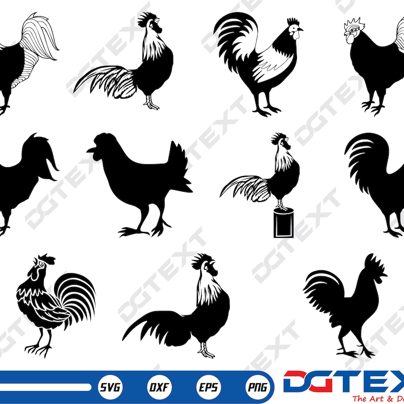 Rooster Svg - Etsy