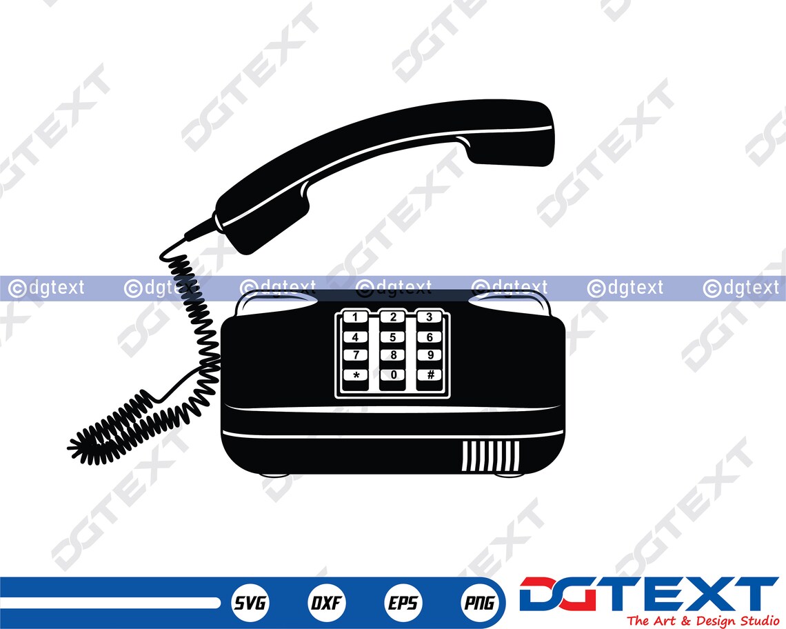 Telephone SVG Telephone Vector Silhouette Cricut File - Etsy