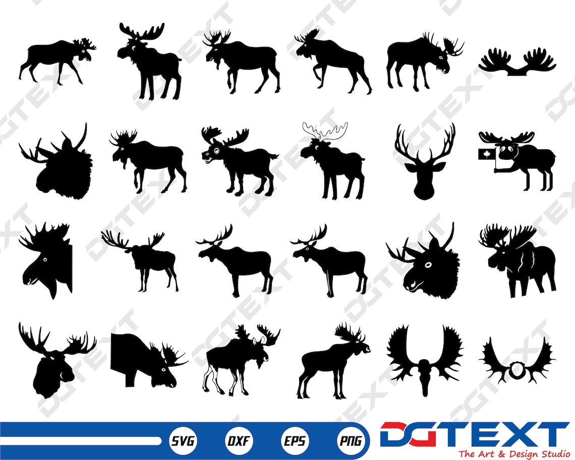 Moose SVG Moose Vector Silhouette Cricut File Clipart - Etsy