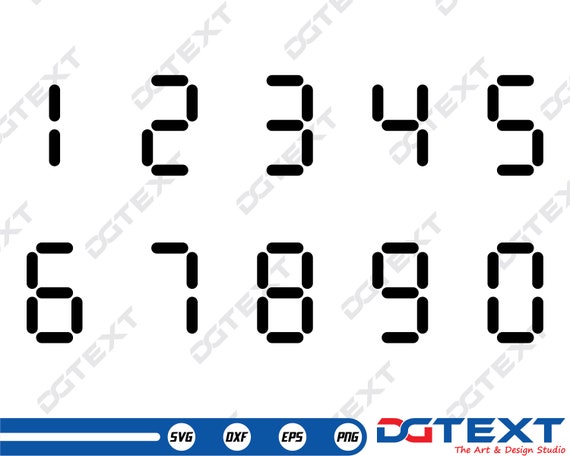 Numbers SVG Numbers Vector Silhouette Cricut File Clipart - Etsy Israel