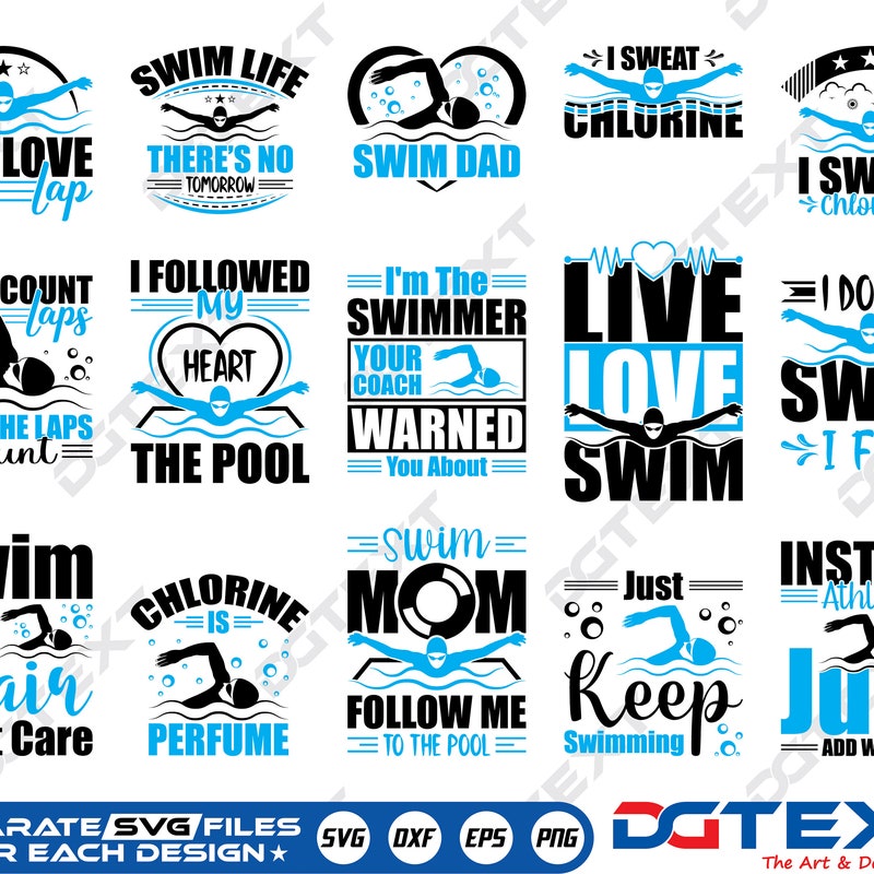 Swimming Clipart - Etsy