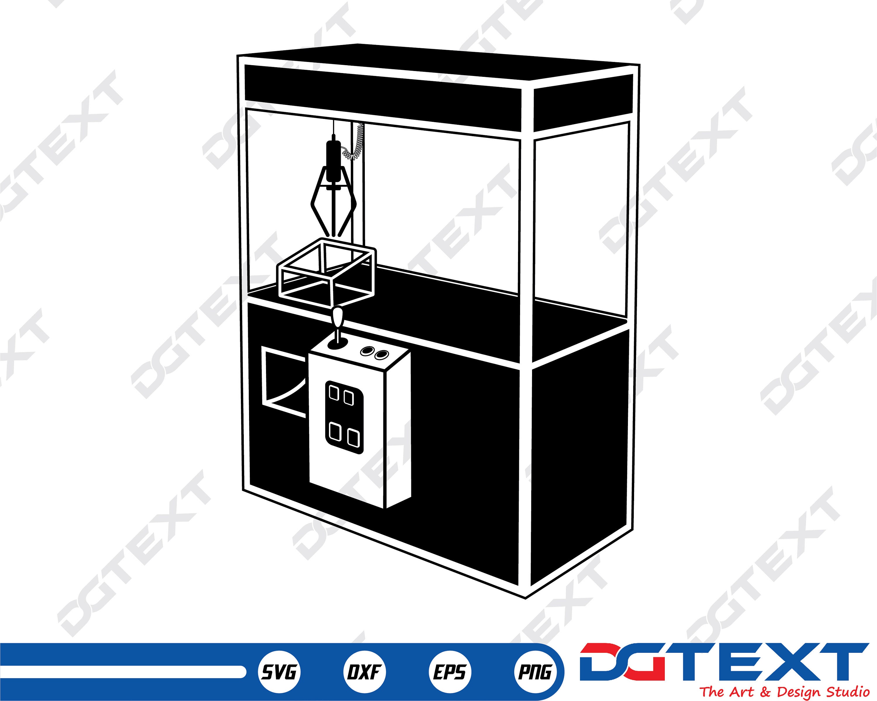 Crane Claw Machine SVG, Crane Claw Machine Vector, Silhouette, Cricut ...
