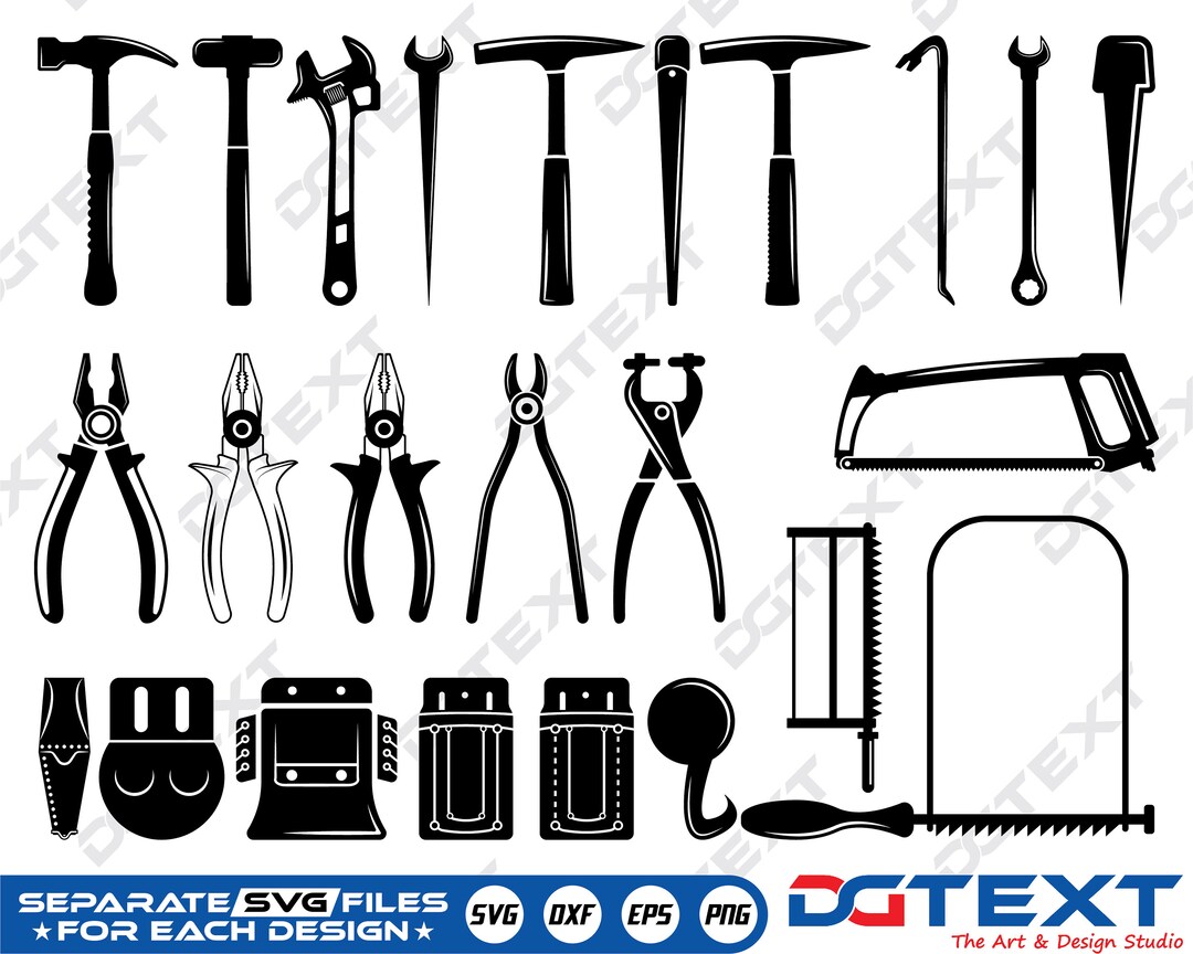 Ironworker Tools SVG, Vector, Silhouette, Cricut File, Clipart ...