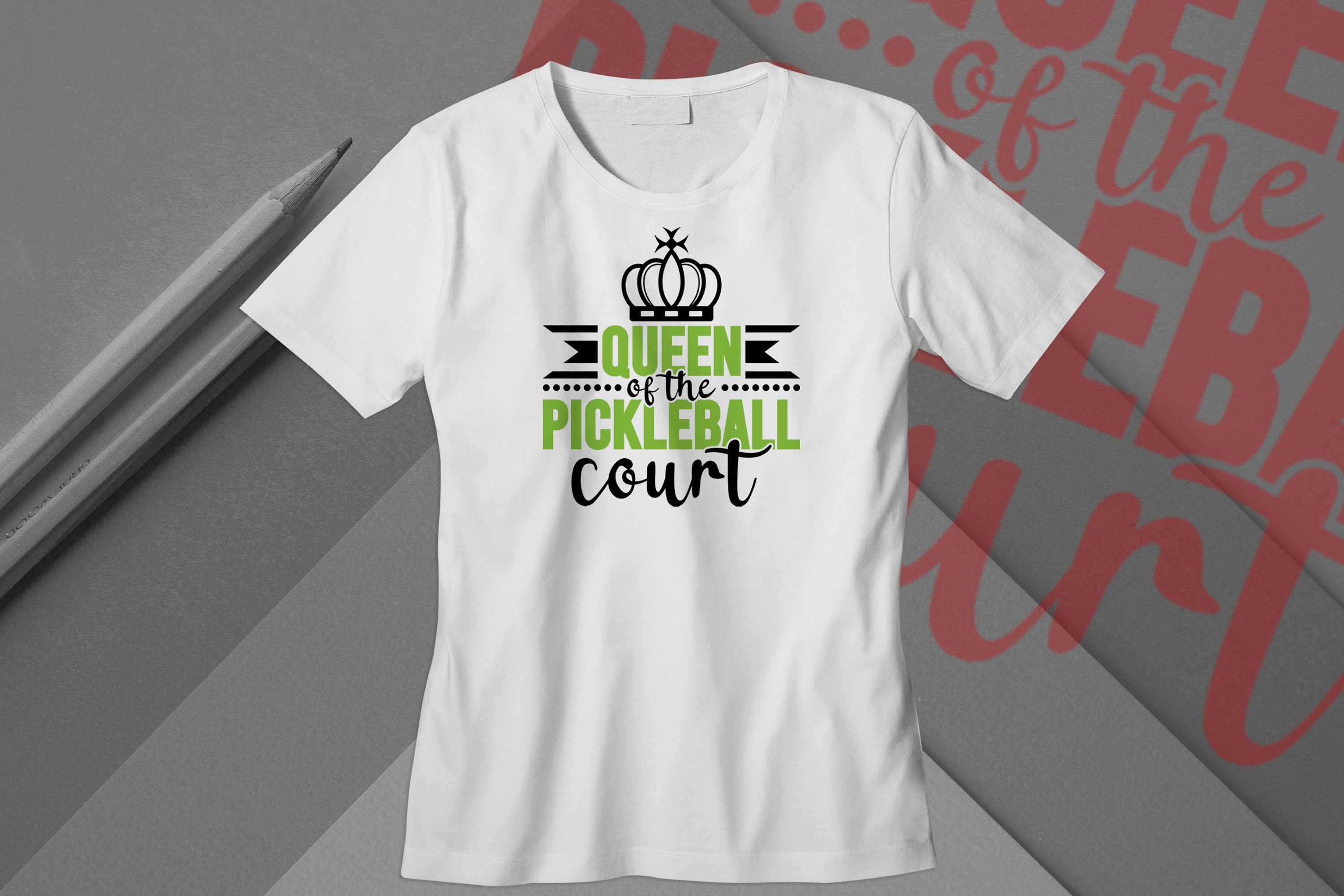 Queen of the Pickleball Court SVG Vector Silhouette Cricut - Etsy