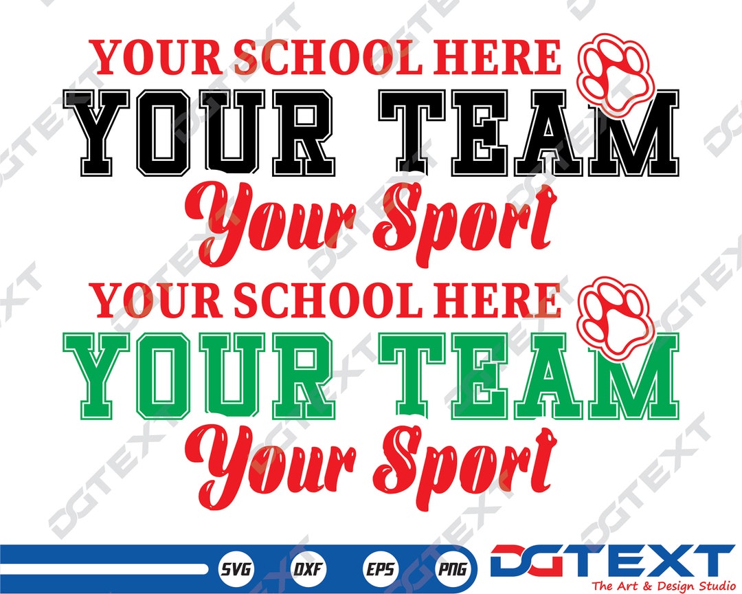 Your Team SVG, Your Team Vector, Silhouette, Cricut File, Clipart ...