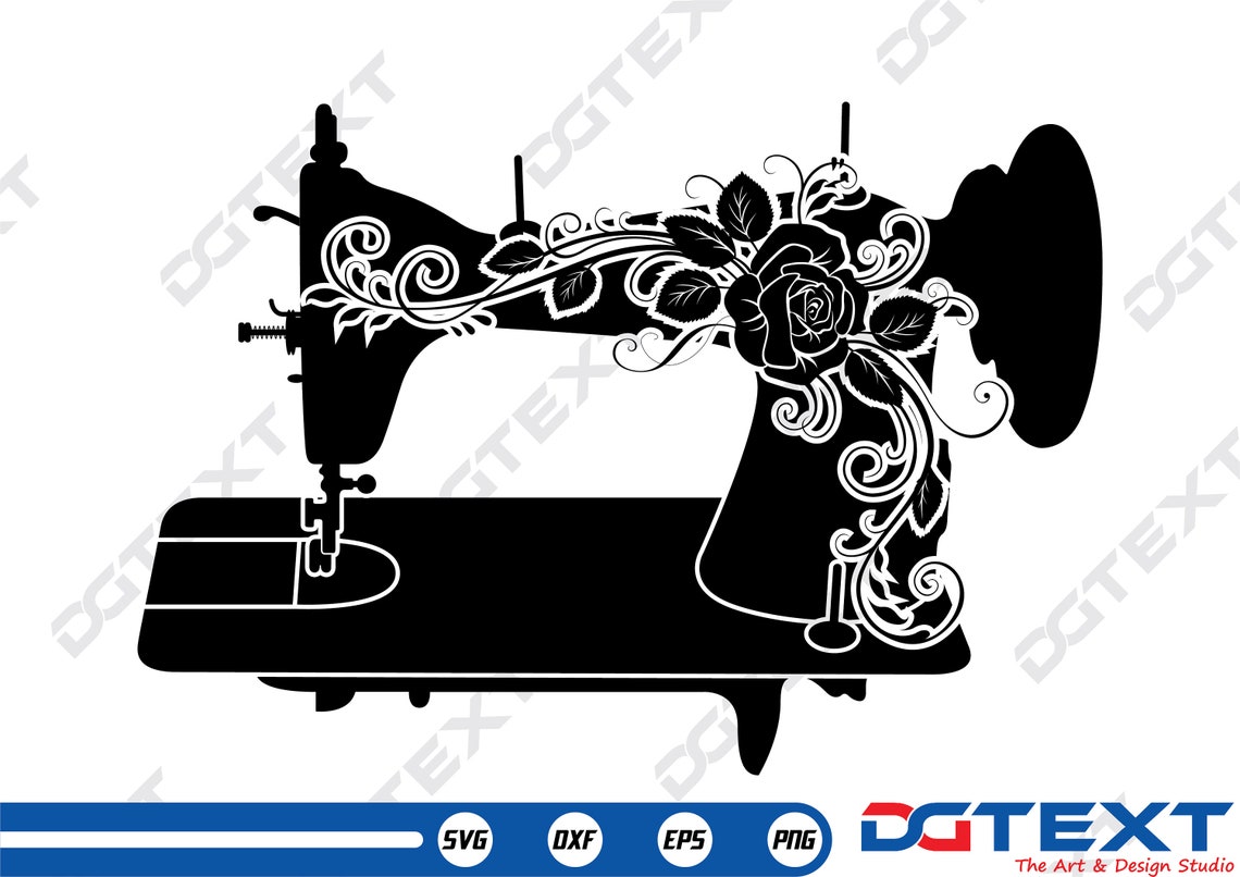 Sewing Machine SVG Sewing Machine Vector Silhouette Cricut | Etsy