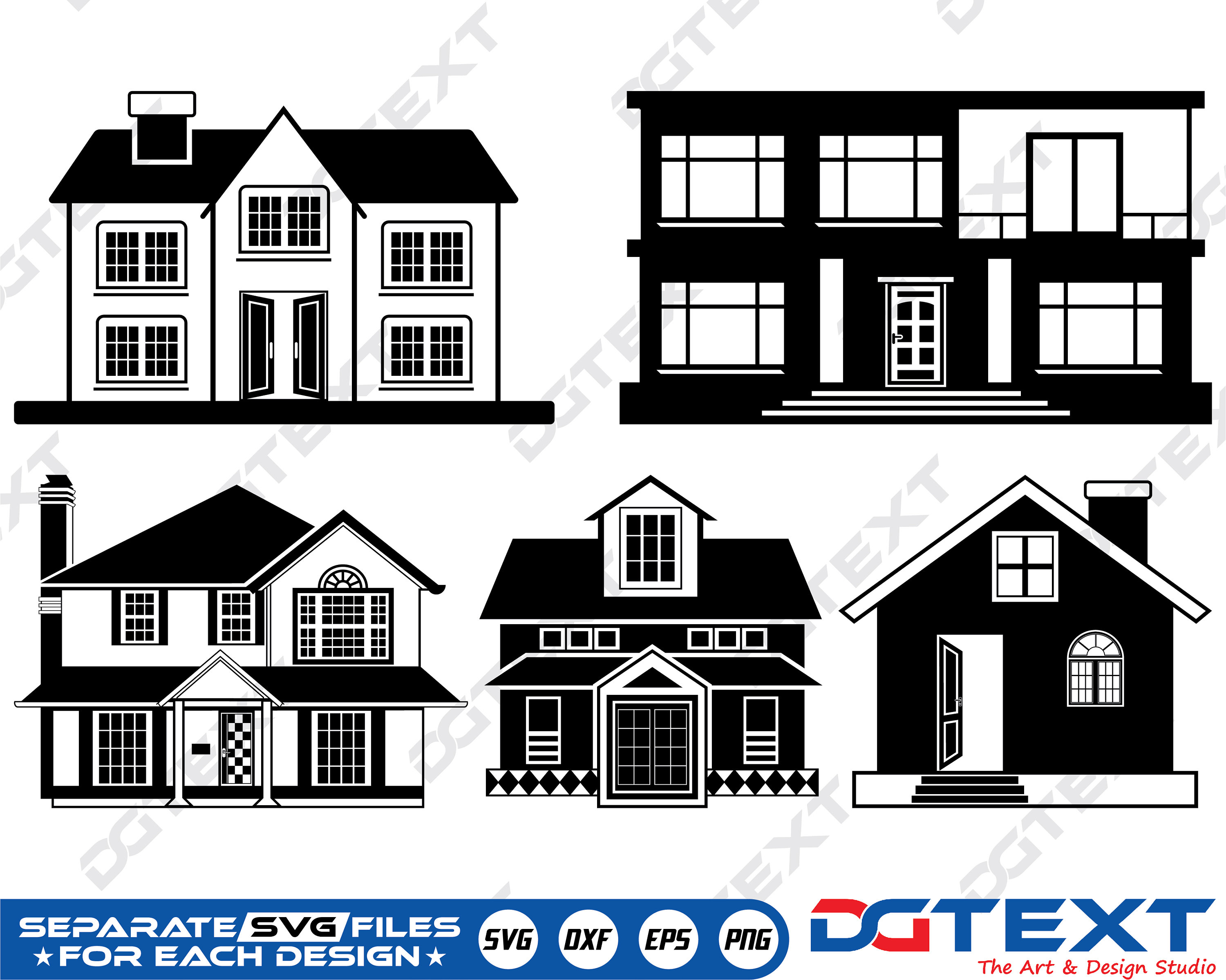 Houses Silhouette Vector