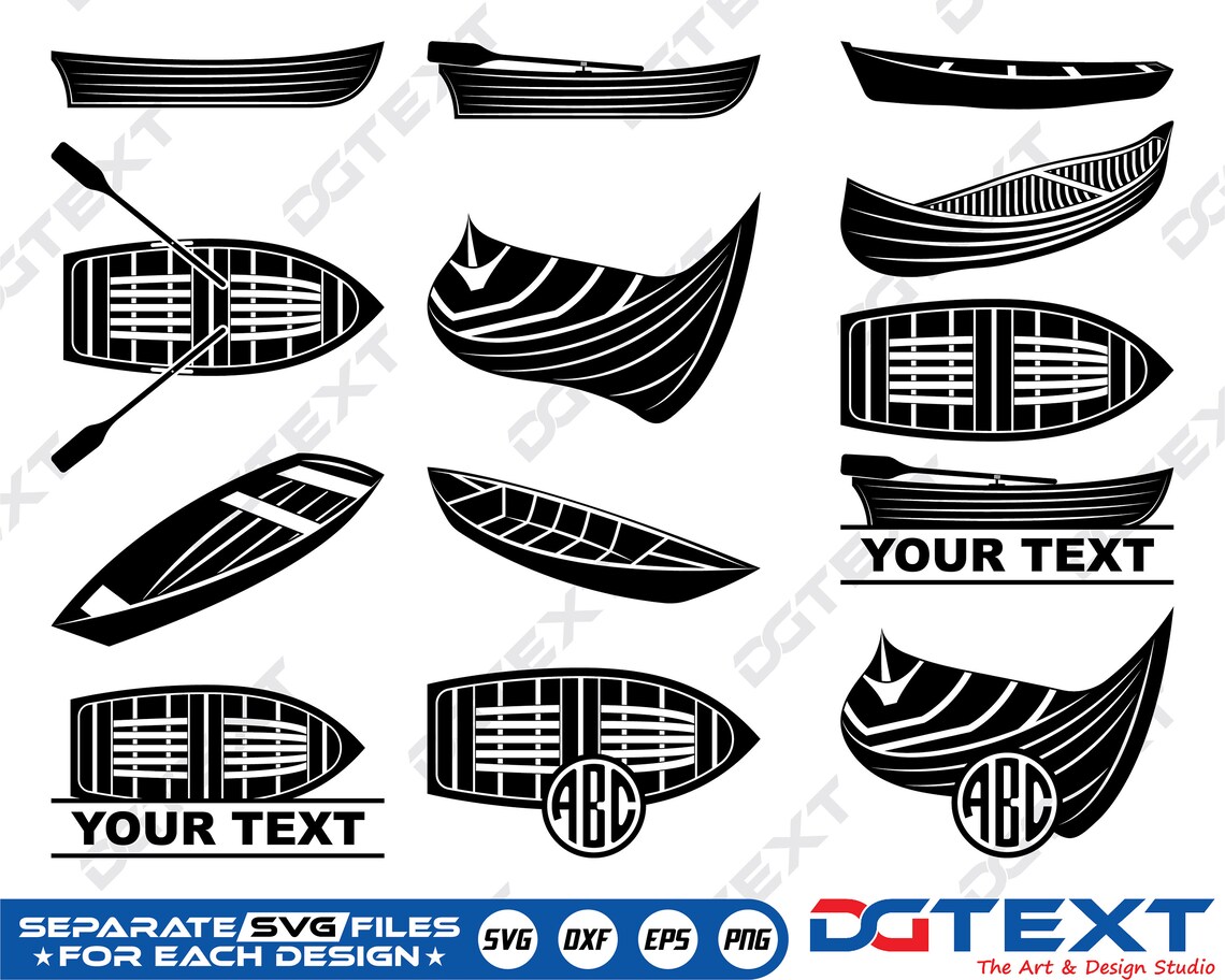 Wooden Boat SVG Wooden Boat Vector Silhouette Cricut File - Etsy