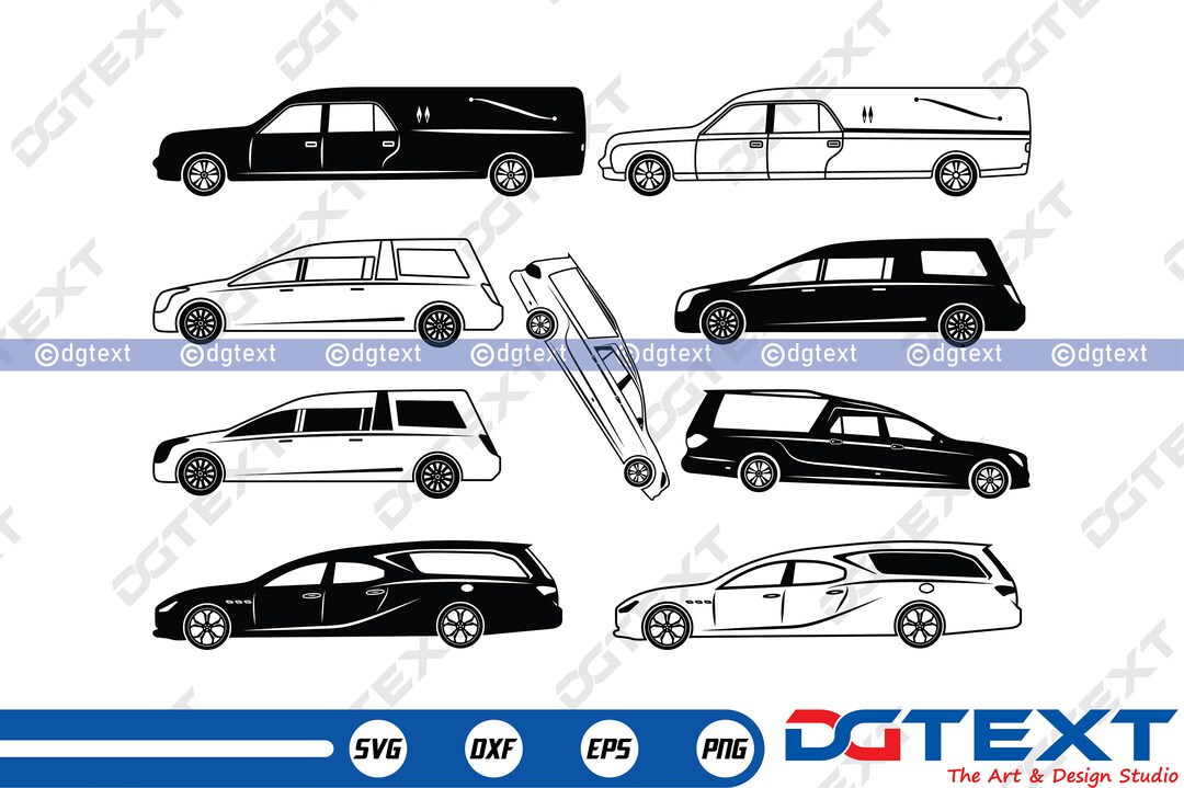 Car Hearse SVG, Car Hearse Vector, Silhouette, Cricut File, Clipart ...