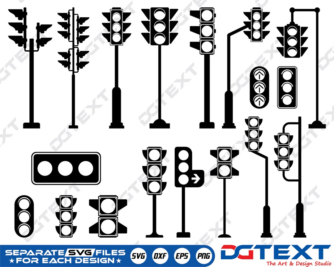 Traffic Light SVG, Traffic Light Vector, Silhouette, Cricut File ...