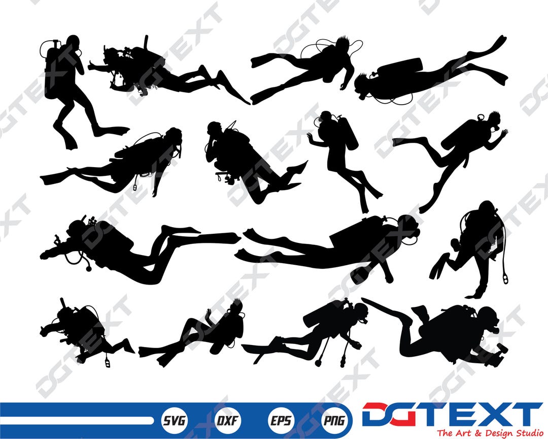 Scuba Diving SVG, Scuba Diving Vector, Silhouette, Cricut File, Clipart ...