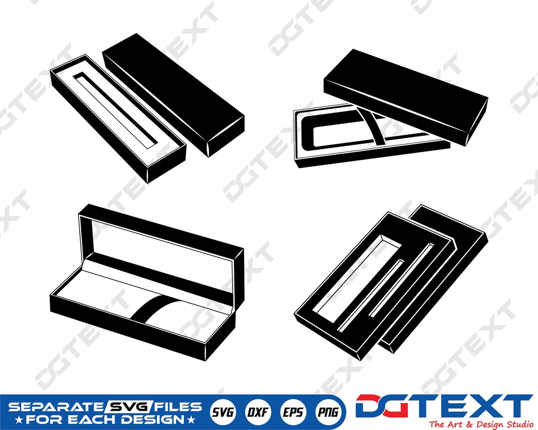 Pen Box SVG, Pen Box Vector, Silhouette, Cricut File, Clipart, Cuttable ...