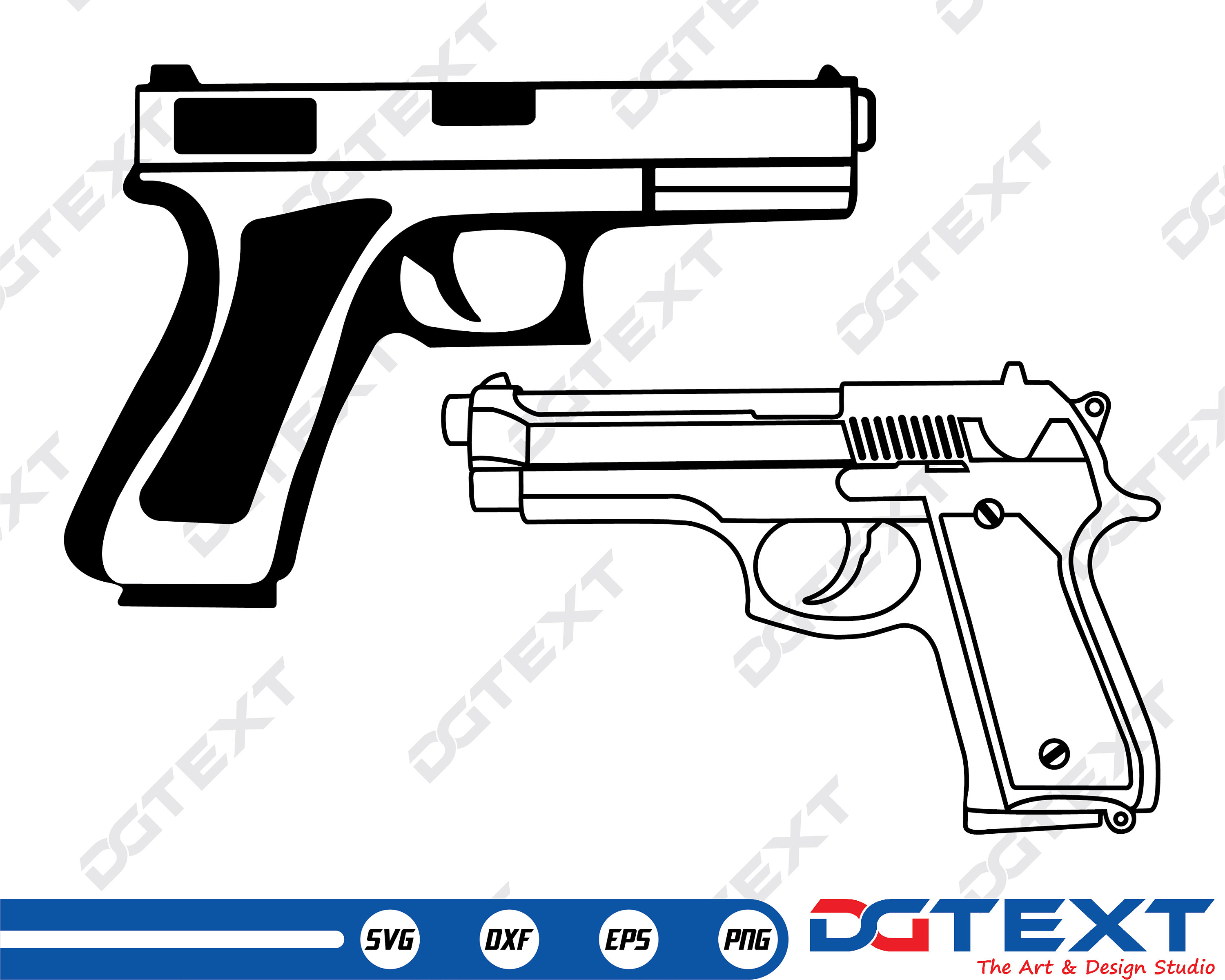 Gun SVG Gun Vector Silhouette Cricut File Clipart - Etsy