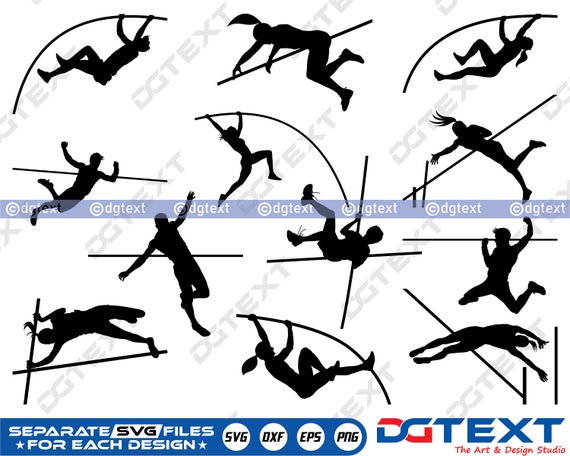Pole Vault SVG Pole Vault Vector Silhouette Cricut File | Etsy