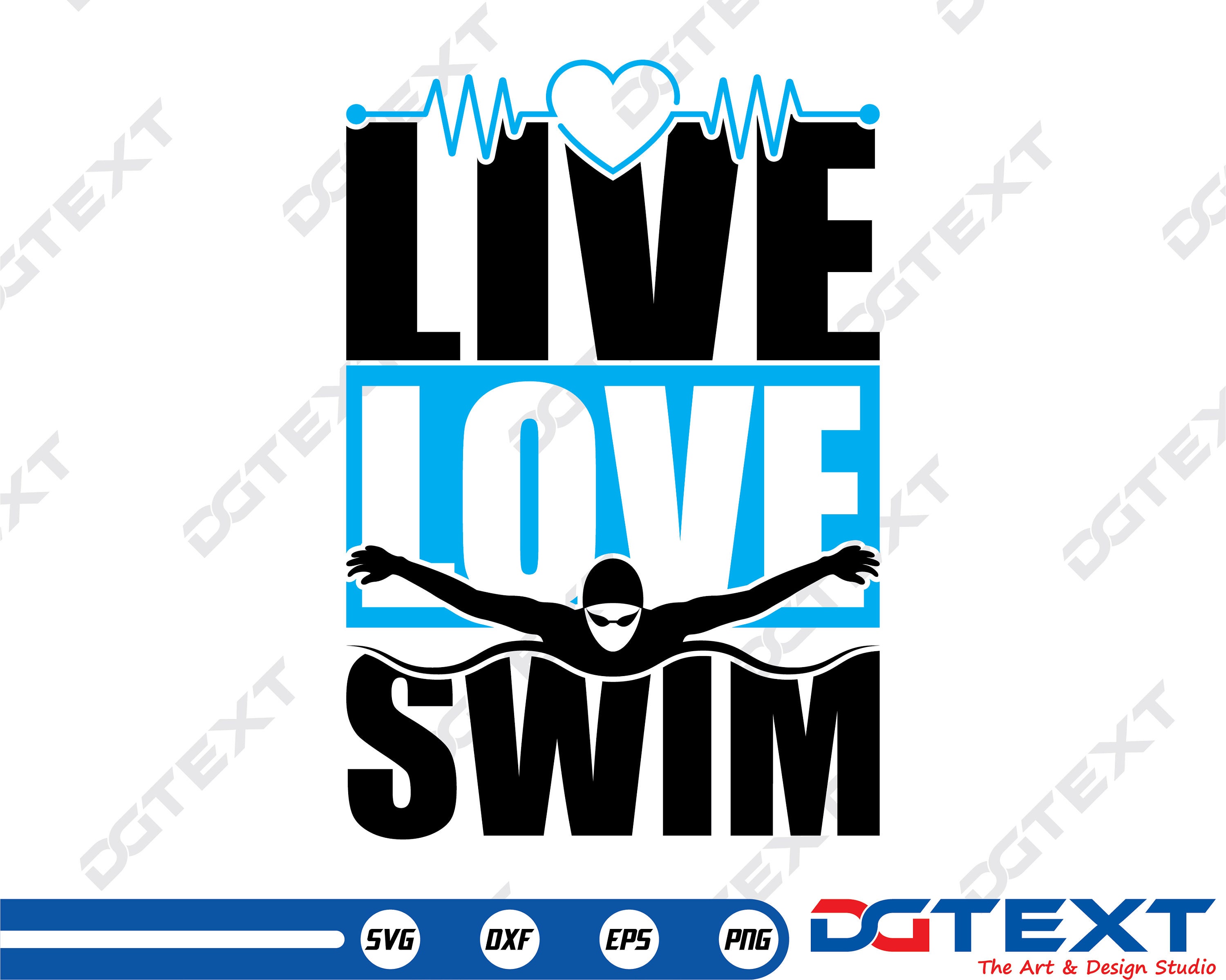 Live Love Swim SVG Swimming SVG Vector Silhouette Cricut - Etsy UK