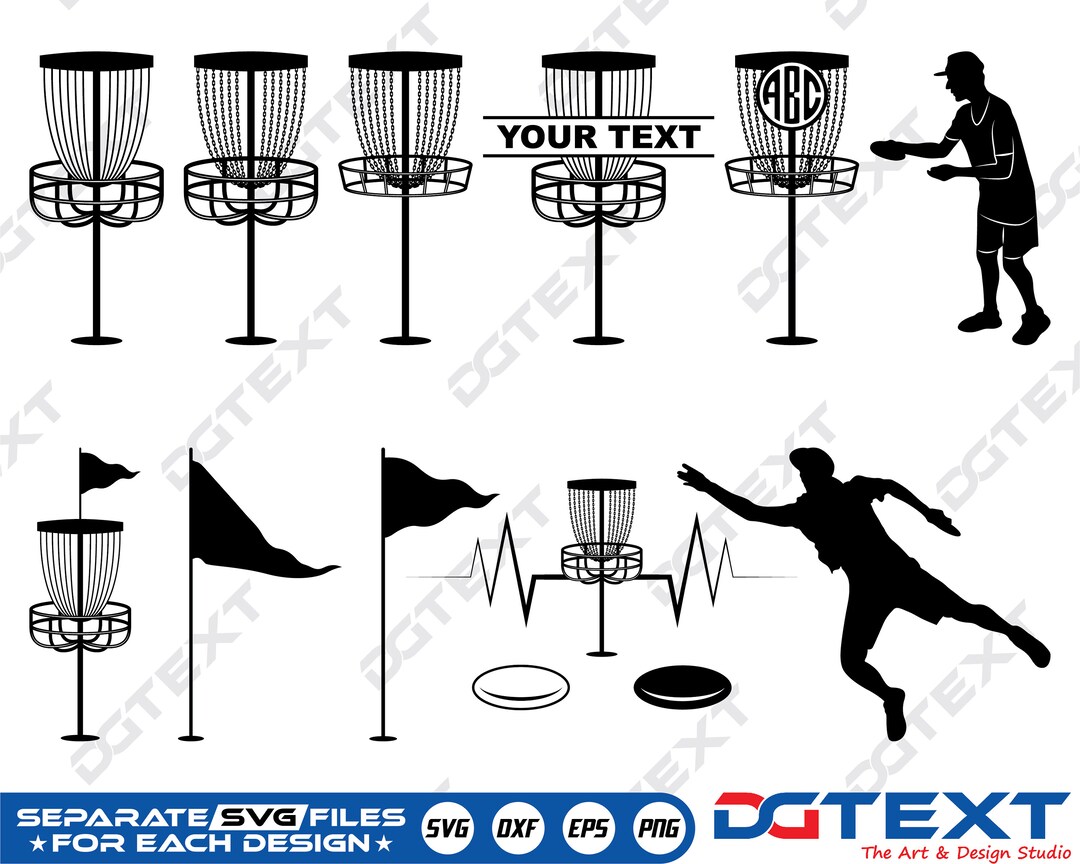 Disc Golf SVG, Disc Golf Vector, Silhouette, Cricut File, Clipart ...