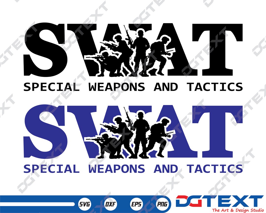 S.W.A.T SVG, S.W.A.T Vector, Silhouette, Cricut File, Clipart, Cuttable ...