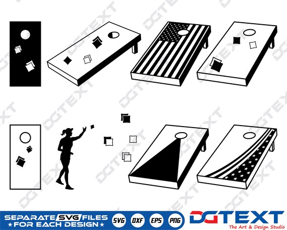 Cornhole Boards SVG Cornhole Boards Vektor Silhouette - Etsy.de