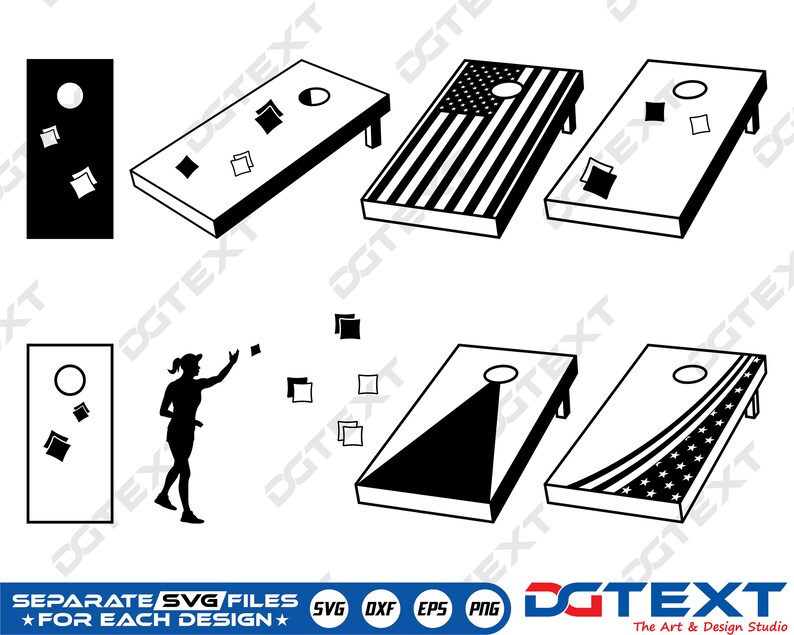 Cornhole Boards SVG Cornhole Boards Vector Silhouette - Etsy Finland