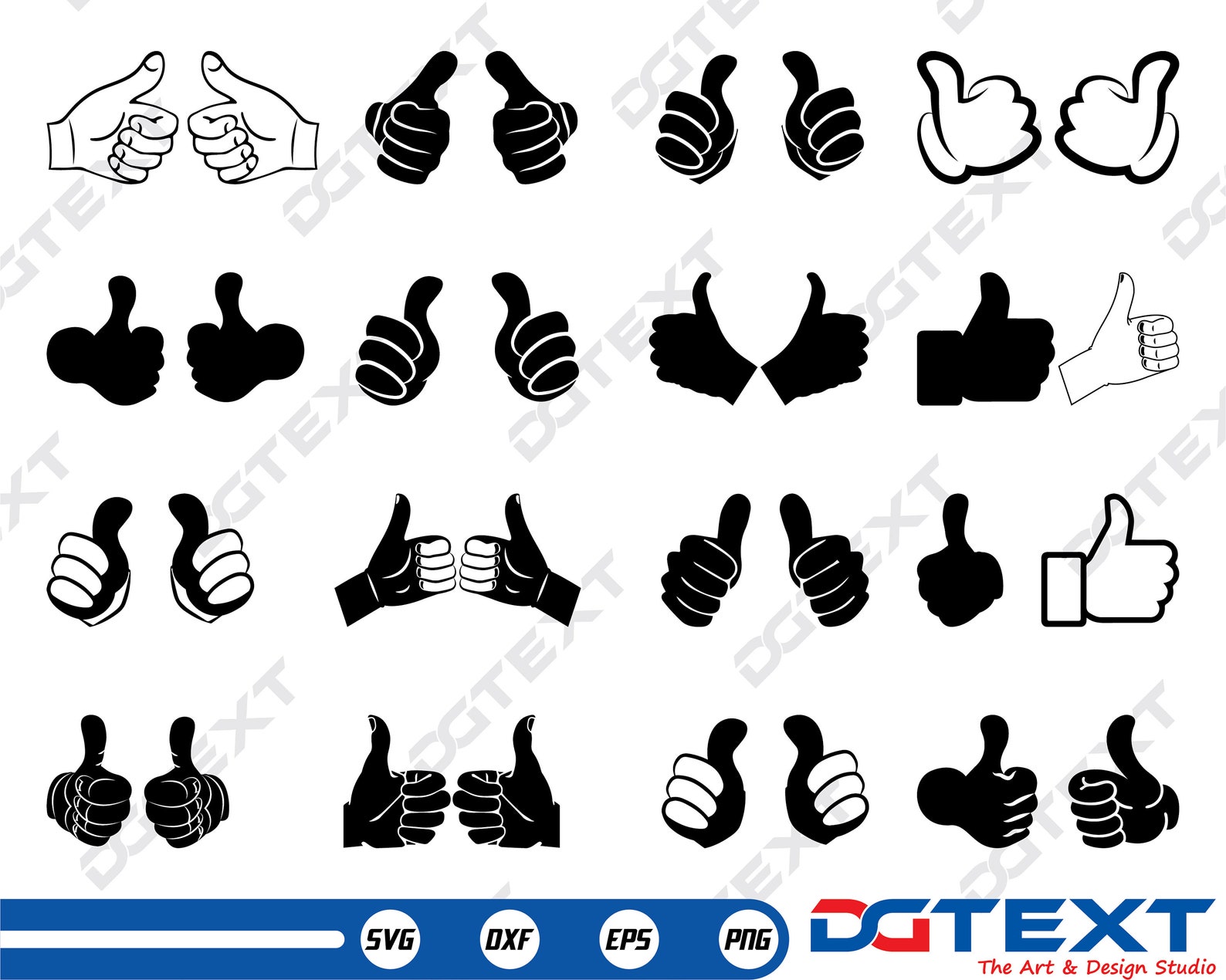 Thumbs up SVG Thumbs up Vector Silhouette Cricut File - Etsy