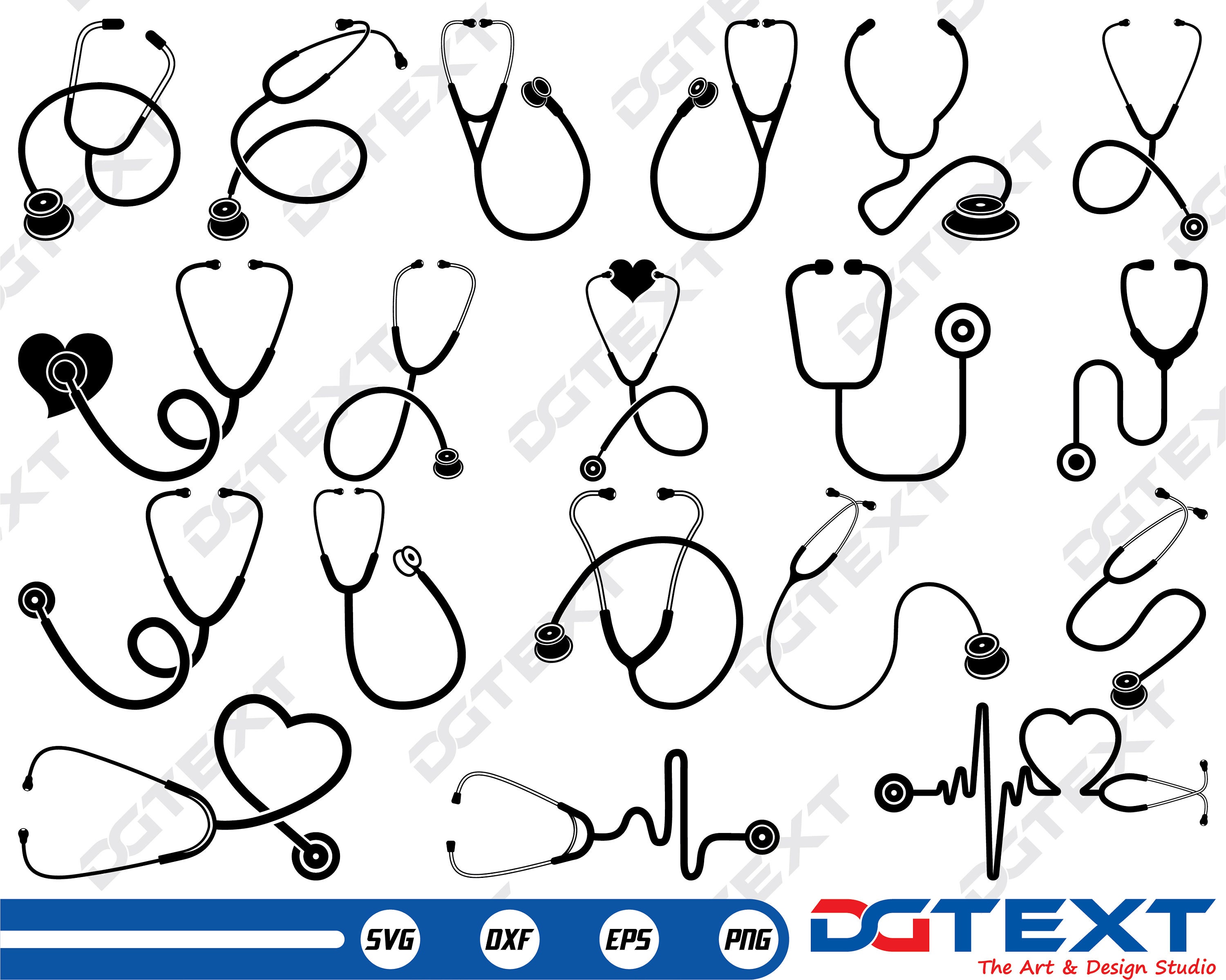 Stethoscope SVG Stethoscope Vector Silhouette Cricut file | Etsy