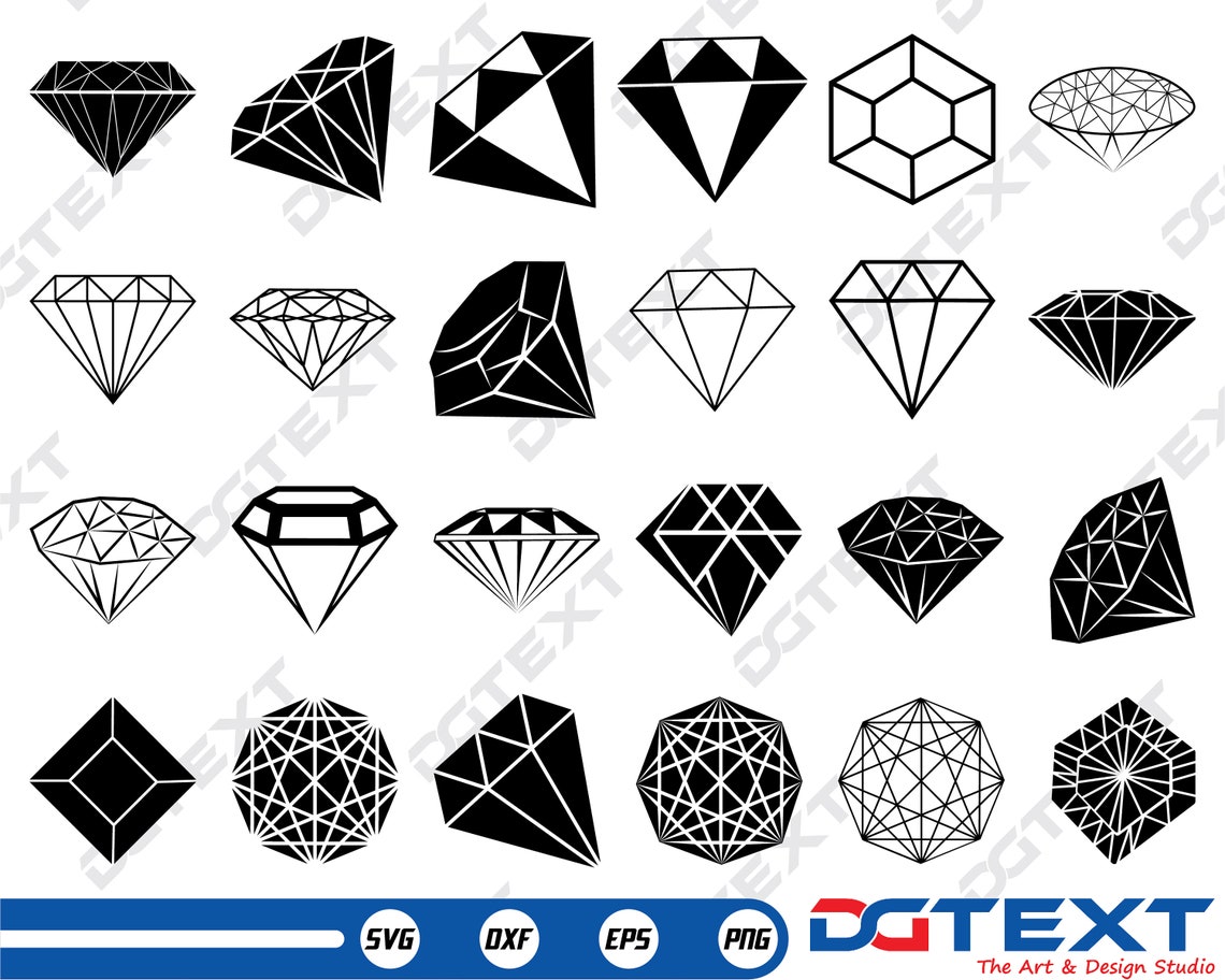Diamond SVG Diamond Vector Silhouette Cricut File Clipart - Etsy