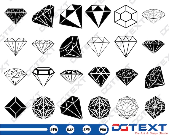 Diamond SVG Diamond Vector Silhouette Cricut File Clipart | Etsy