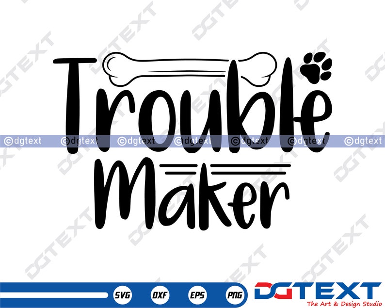 Trouble Maker SVG Dog SVG Vector Silhouette Cricut File - Etsy