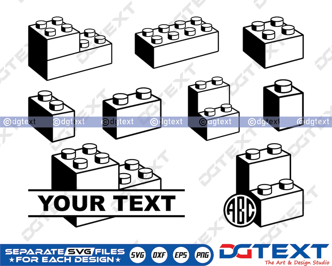Bricks Svg Construction Brick Toy Svg Building Blocks Vector Silhouette Cricut File Clipart 