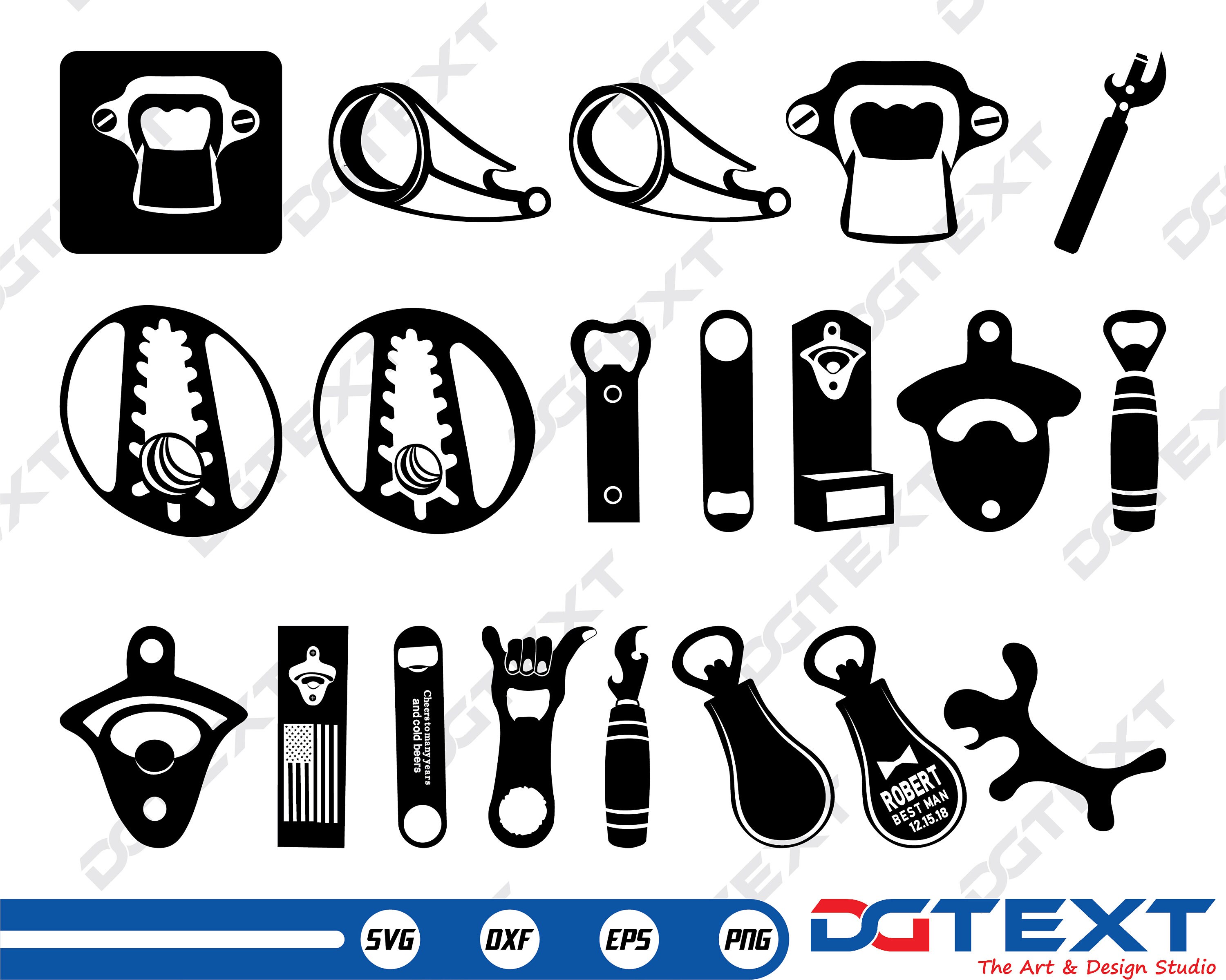 Bottle Openers SVG Bottle Openers Vector Silhouette Cricut | Etsy