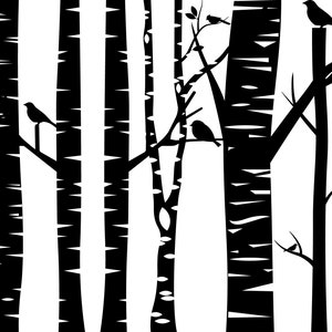 Birch Tree SVG, Birch Tree Vector, Silhouette, Cricut File, Clipart ...