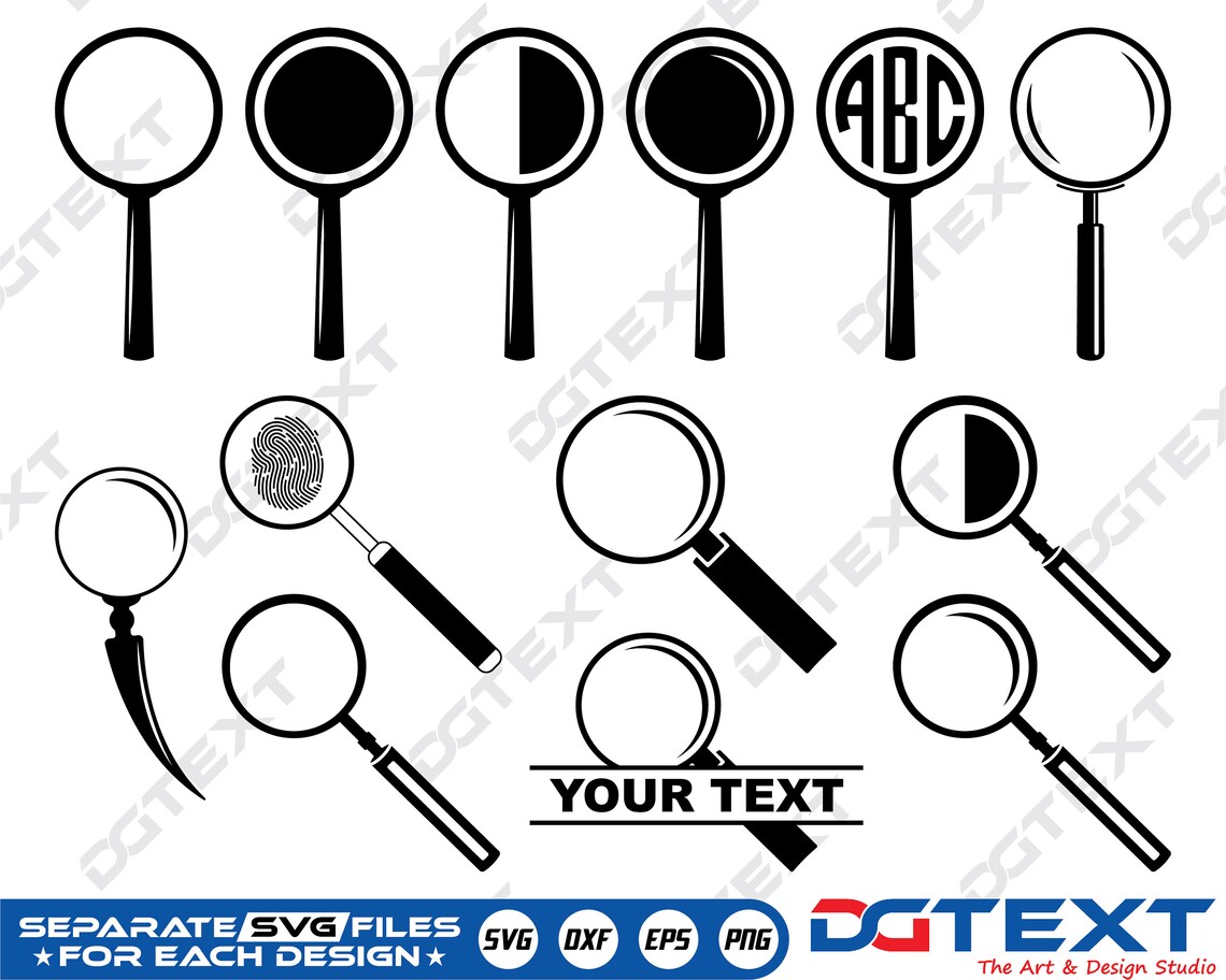 Magnifying Glass SVG Vector Silhouette Cricut File - Etsy