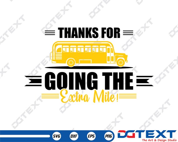 Thanks For Going The Extra Mile SVG Vector Silhouette | Etsy