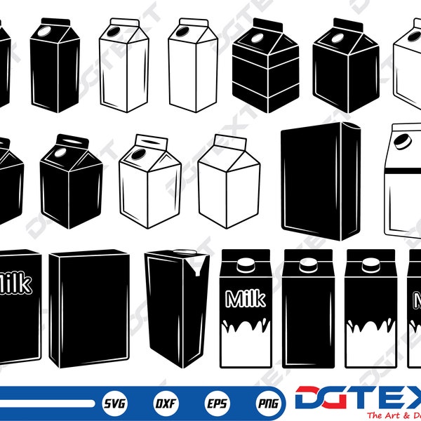 Milk Carton Svg - Etsy