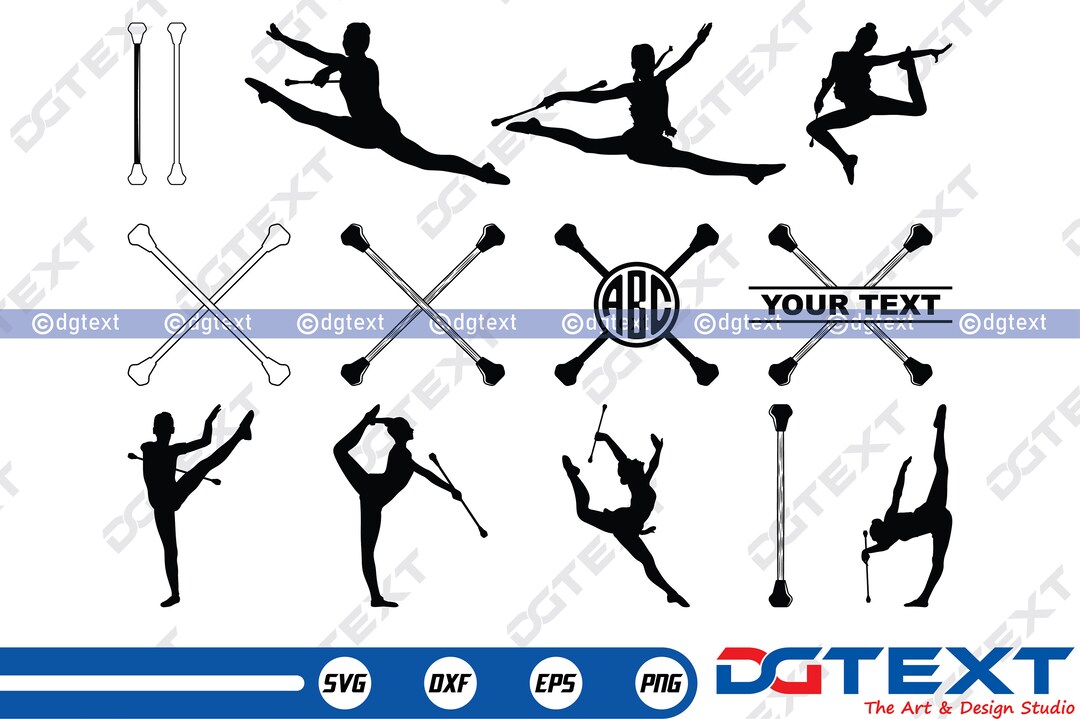 Baton Twirling SVG, Baton Twirling Vector, Silhouette, Cricut File ...