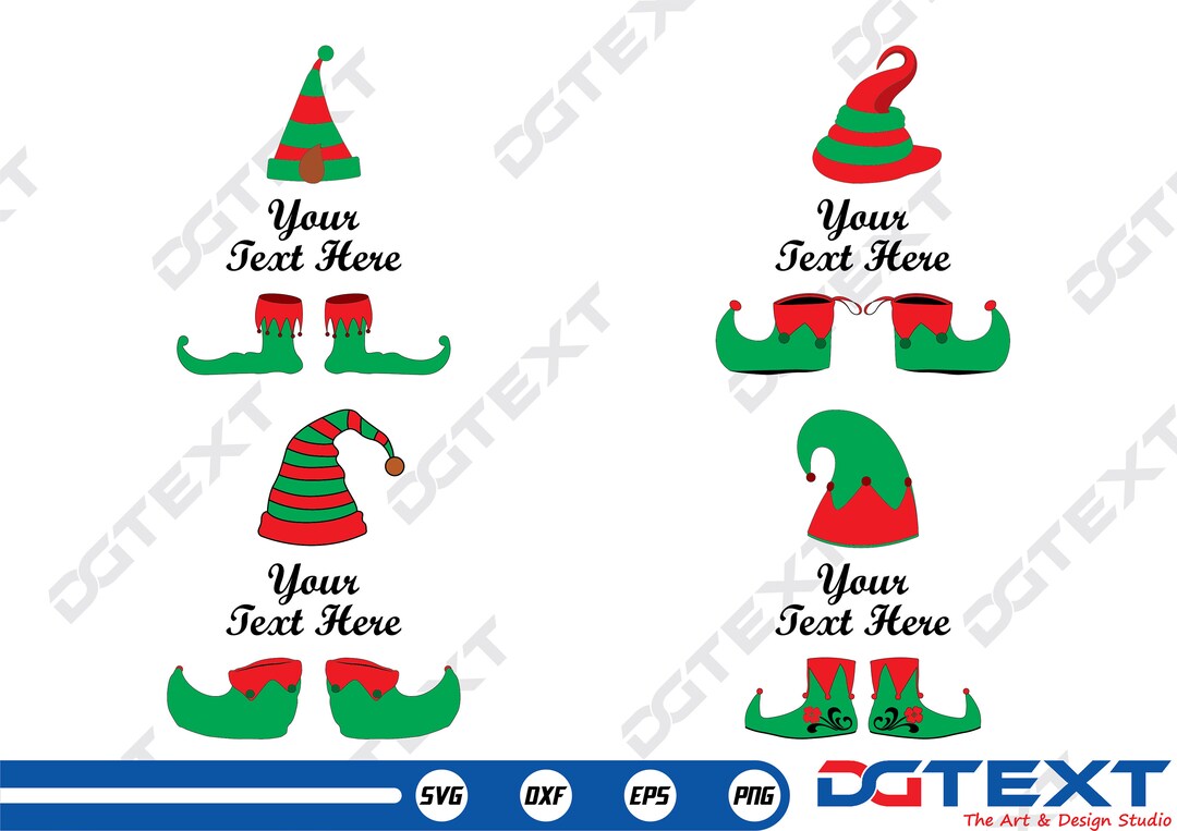 Elf Monogram SVG, Elf Monogram Vector, Silhouette, Cricut File, Clipart ...