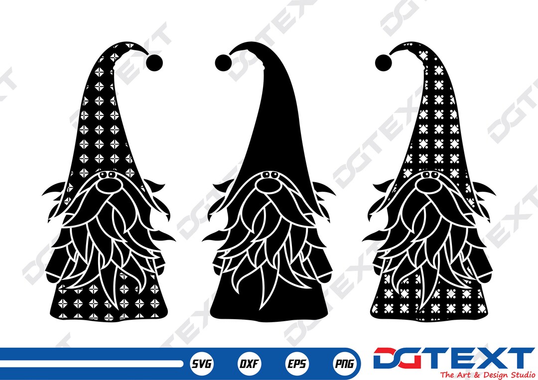 Christmas Gnome SVG, Christmas Gnome Vector, Silhouette, Cricut File ...